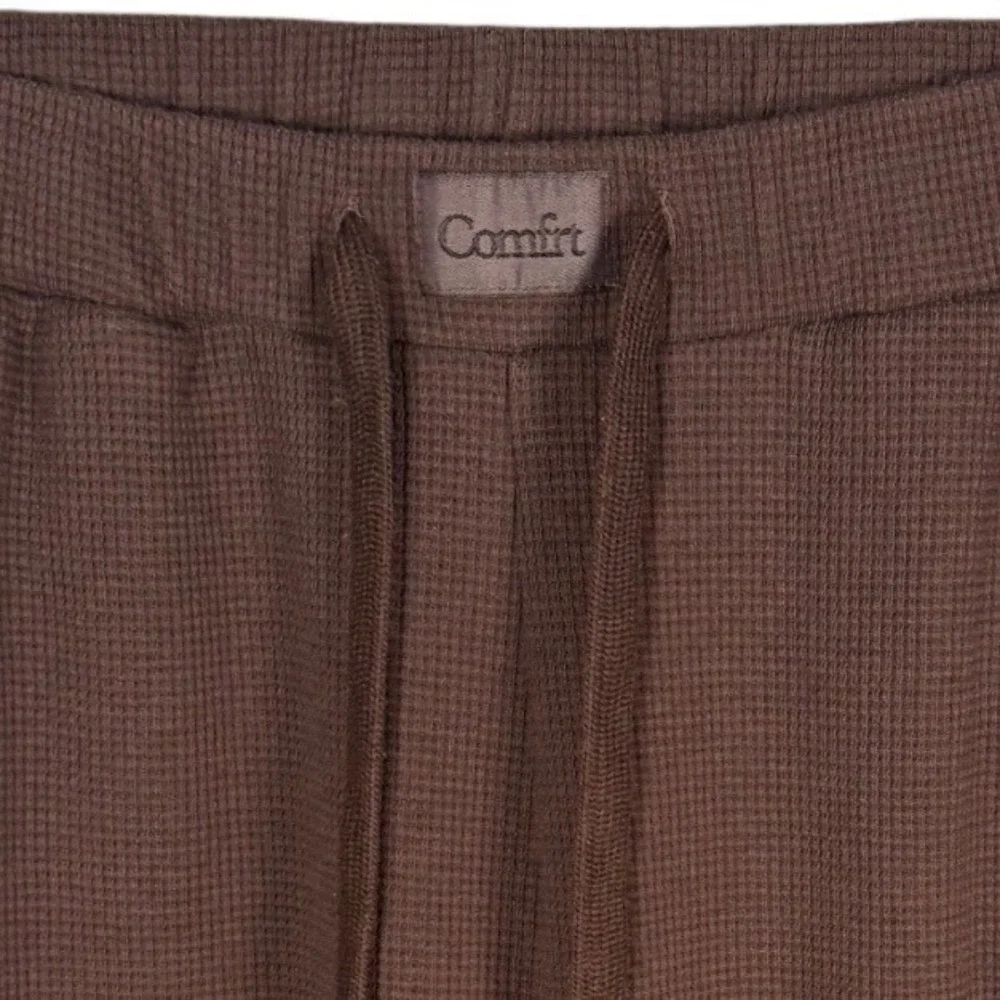Comfrt | Pants & Jumpsuits | Comfrt Waffle Lounge Pants Rich Brown Draw ...